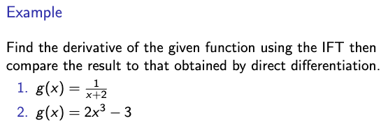 Solved ExampleFind the derivative of ﻿the given function | Chegg.com