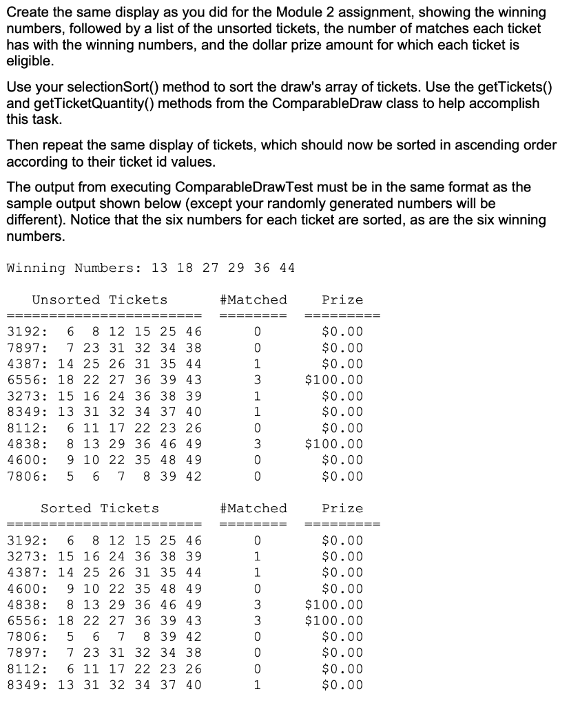 Solved LotteryTicket class import java.util.Random; public | Chegg.com