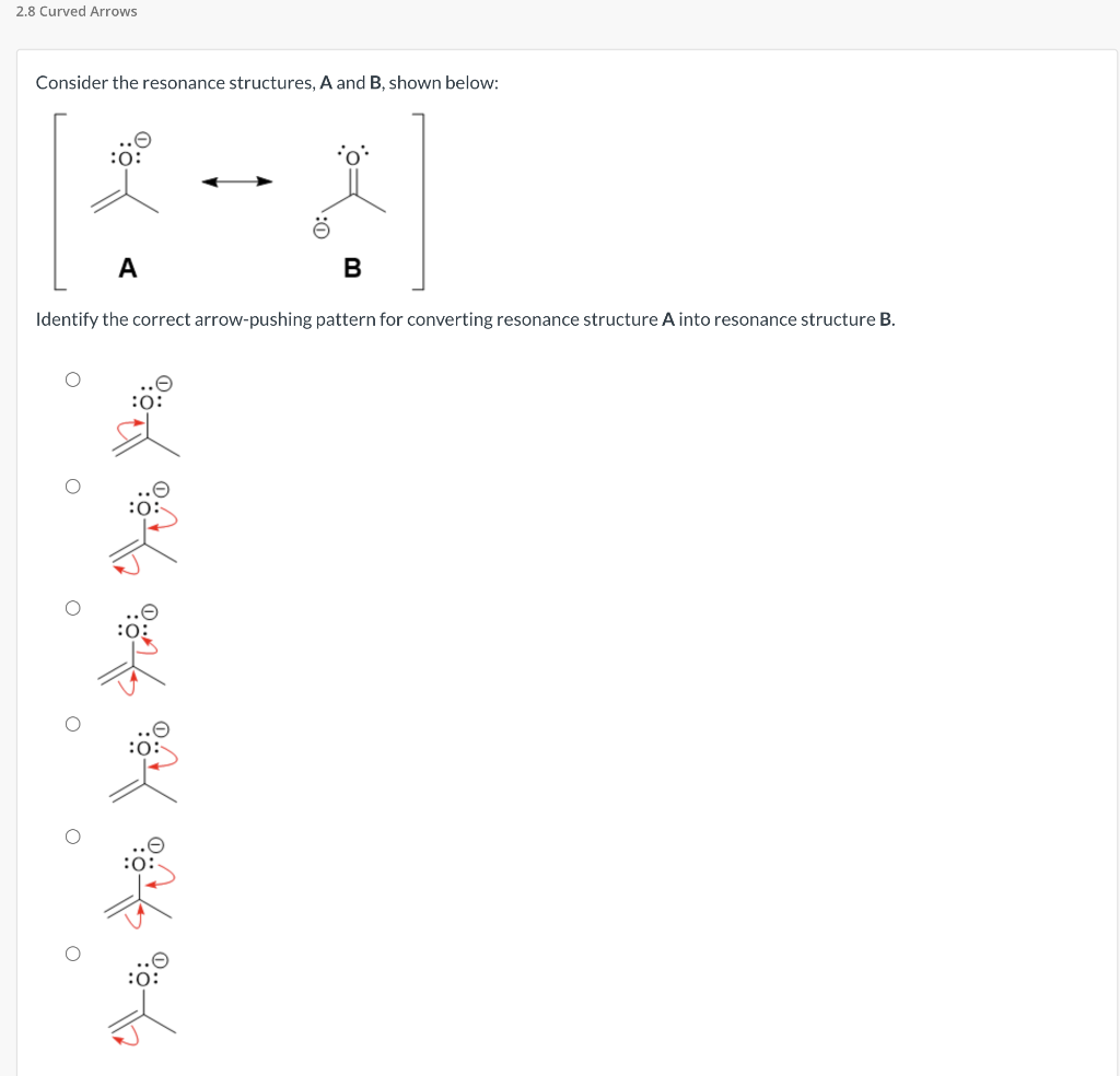 Solved Consider the resonance structures, A and B, shown | Chegg.com