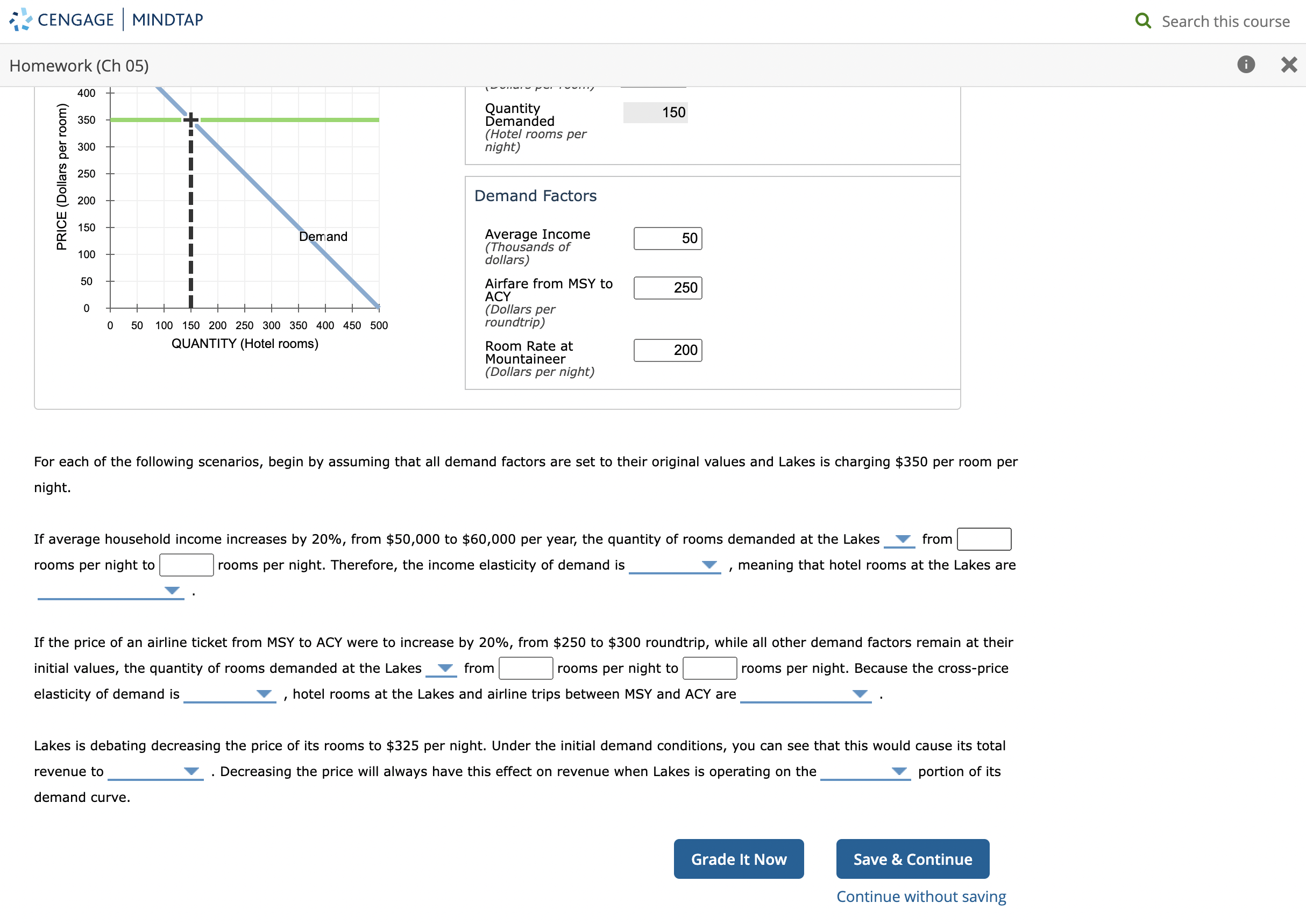 ∴ CENGAGE I MINDTAP Homework (Ch 05) For each of the | Chegg.com