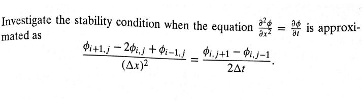 Solved Investigate the stability condition when the equation | Chegg.com