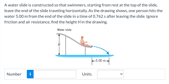 Solved A water slide is constructed so that swimmers, | Chegg.com