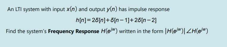 [Solved]: An LTI system with input x(n) and output y(n) has