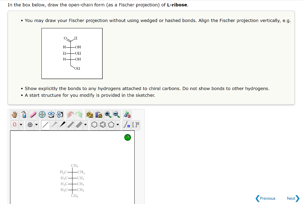 Solved In the box below, draw the open-chain form (as a | Chegg.com