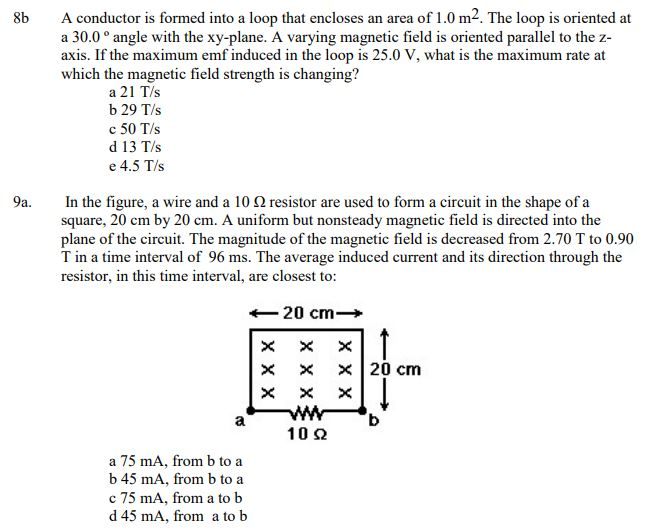 Solved 4d A rigid rectangular loop, which measures 0.30 m by | Chegg.com
