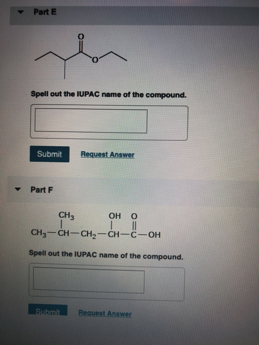 Solved Part A CH3 CH3 CH CH2 CH2 C OH Spell out the IUPAC | Chegg.com