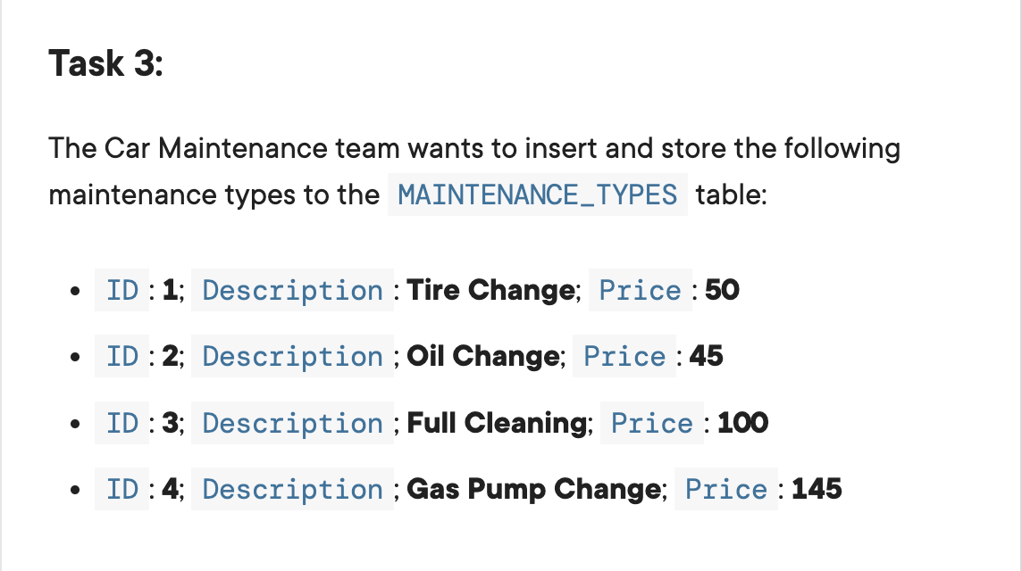 Solved The Car Maintenance team wanted to ensure that the | Chegg.com