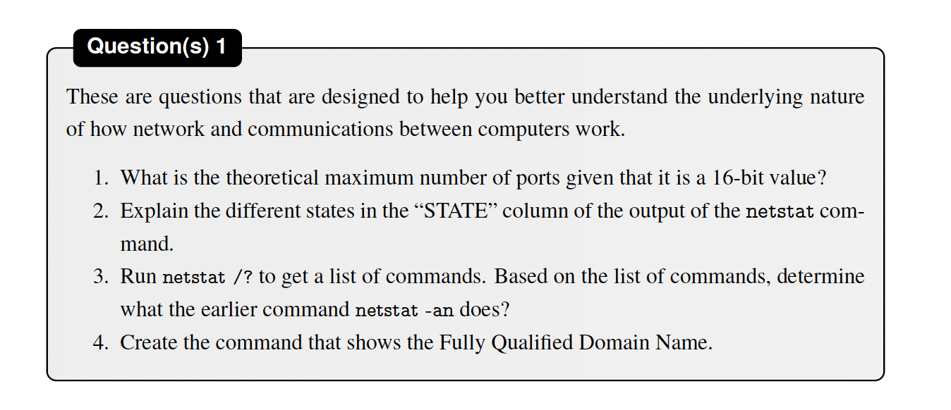 Solved Question(s) 1 These are questions that are designed | Chegg.com