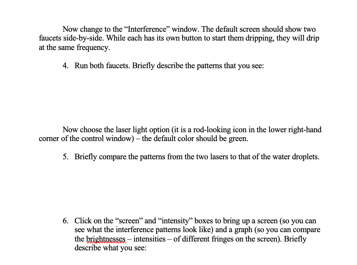 Solved Next run the "Wave Interference" simulation. Start | Chegg.com