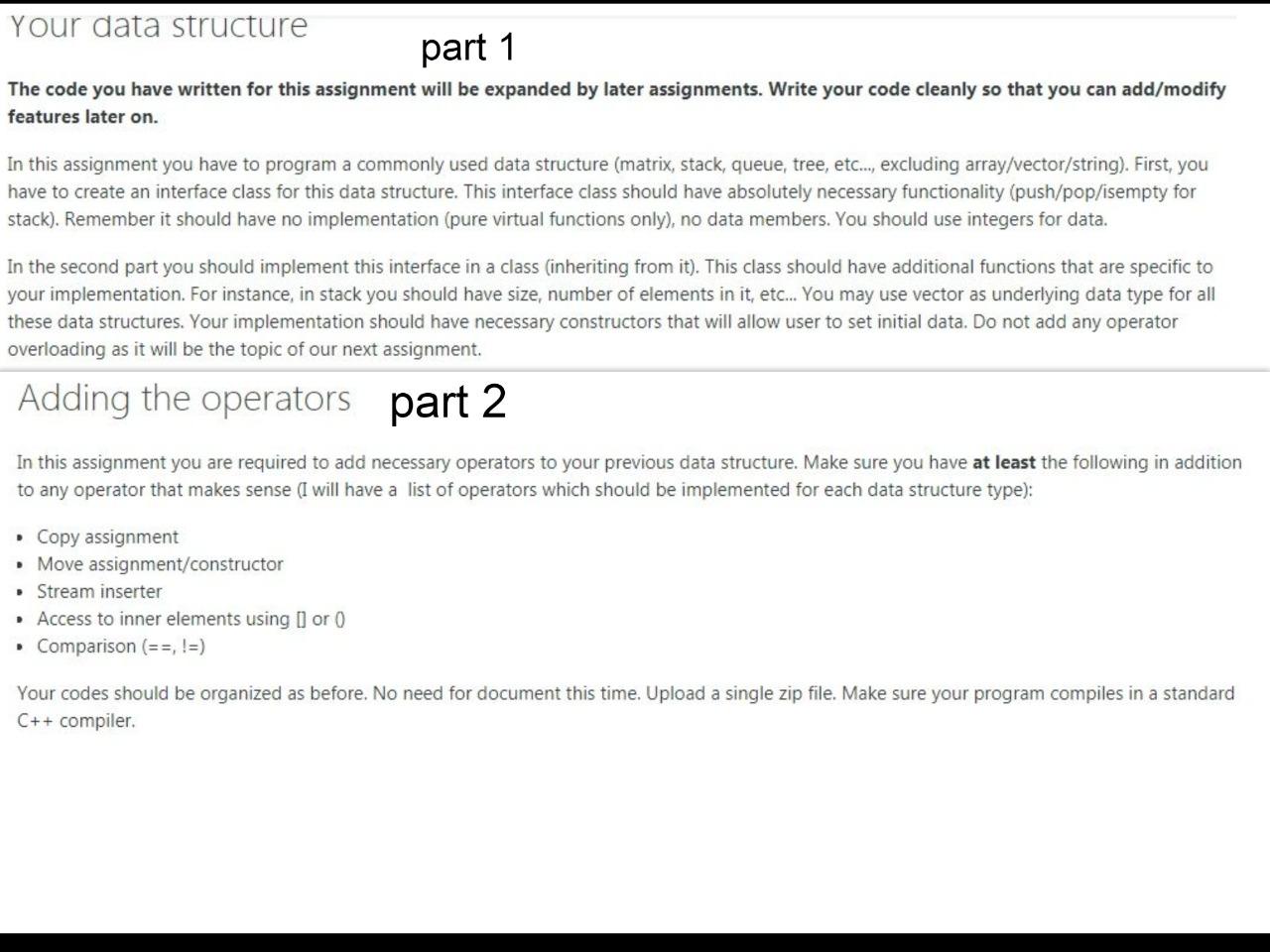 Solved i need only c++ 14 code.in first part you have to | Chegg.com