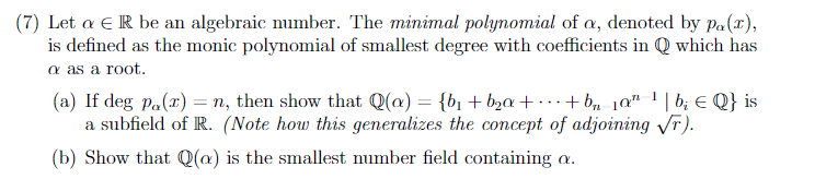 Solved (8) Let a and pa(1) are as in problem(7). Show that | Chegg.com