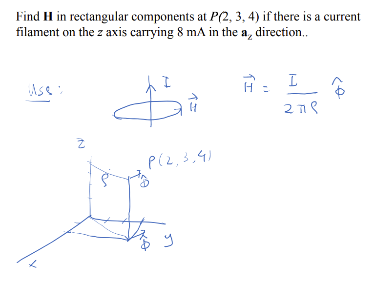 Solved Find H in rectangular components at P(2, 3, 4) if | Chegg.com