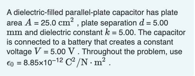 Solved Find the energy U1 of the dielectric-filled | Chegg.com