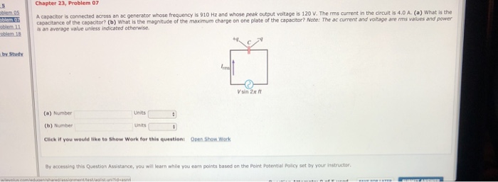 Solved Chapter 23, Problem 07 A capacitor is connected | Chegg.com
