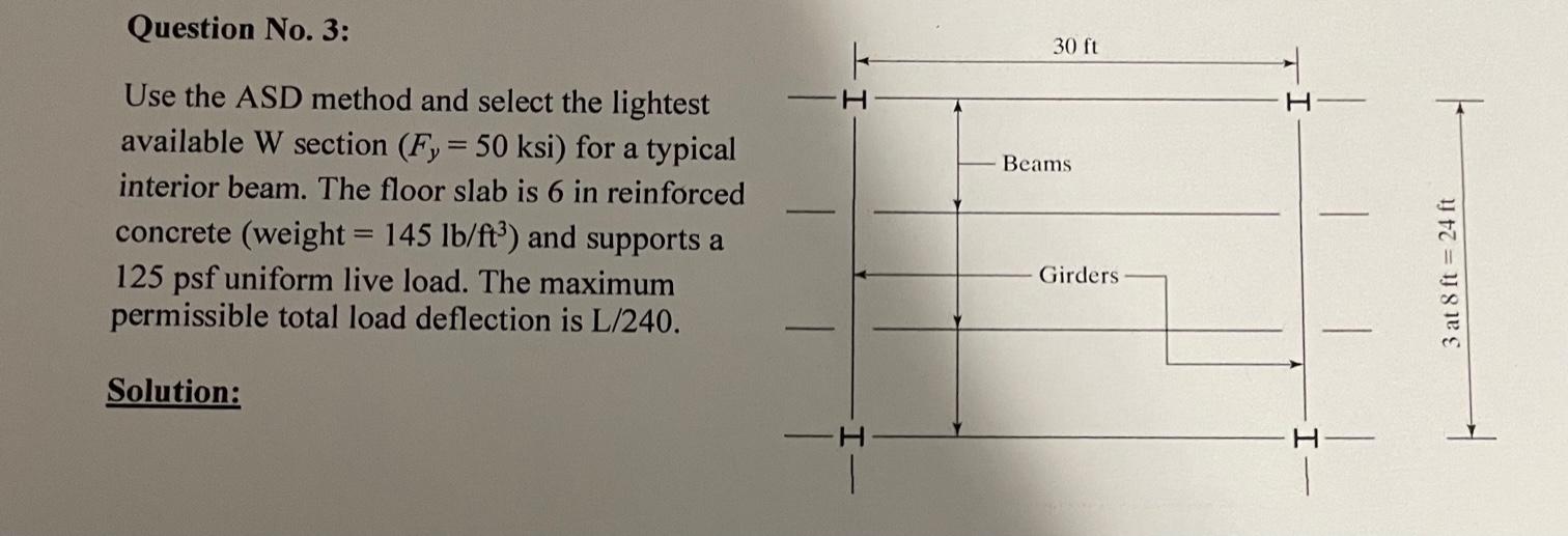 Solved Question No. 3: Use the ASD method and select the | Chegg.com