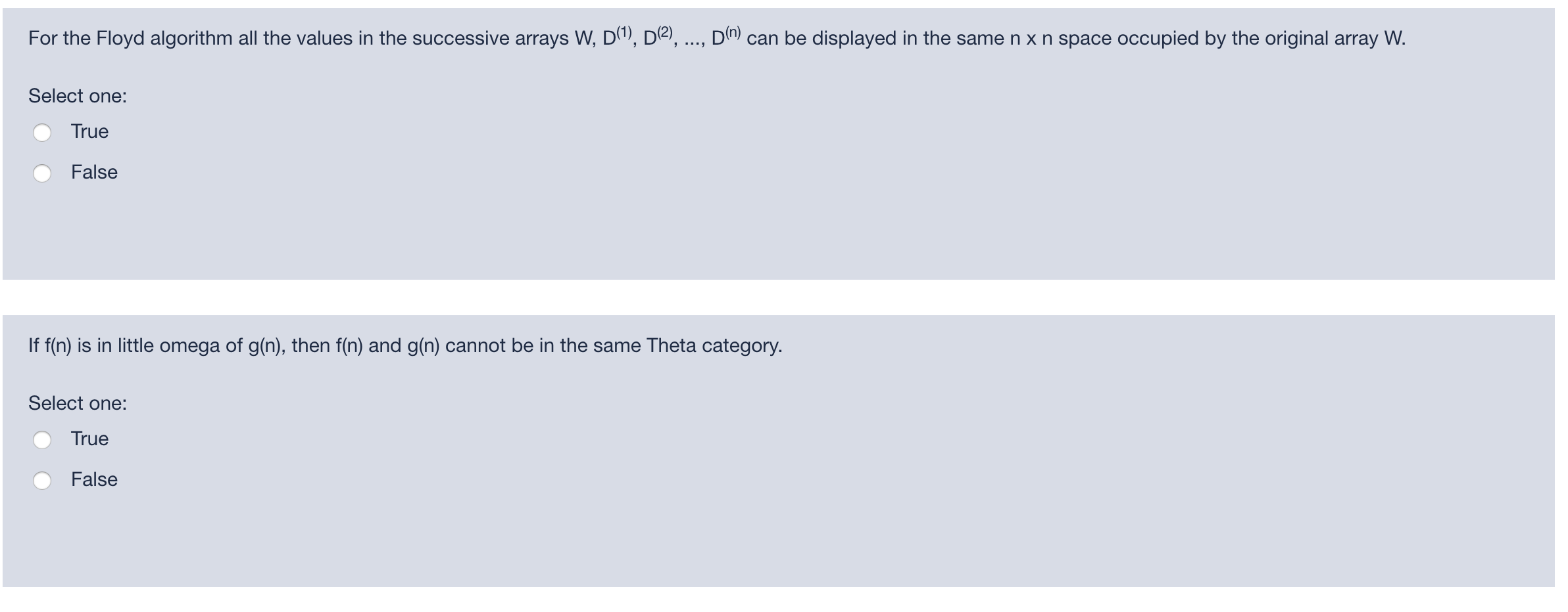 Solved For the Floyd algorithm all the values in the | Chegg.com