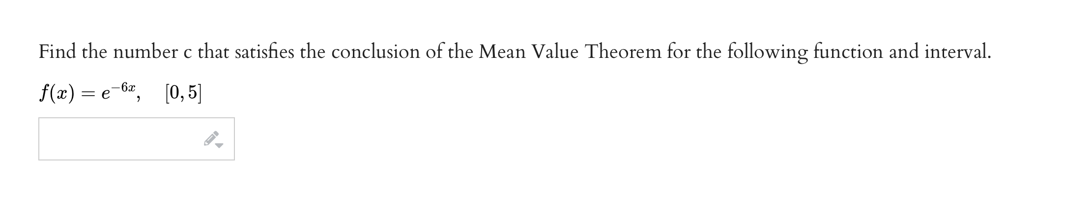 Solved Find the number c that satisfies the conclusion of | Chegg.com