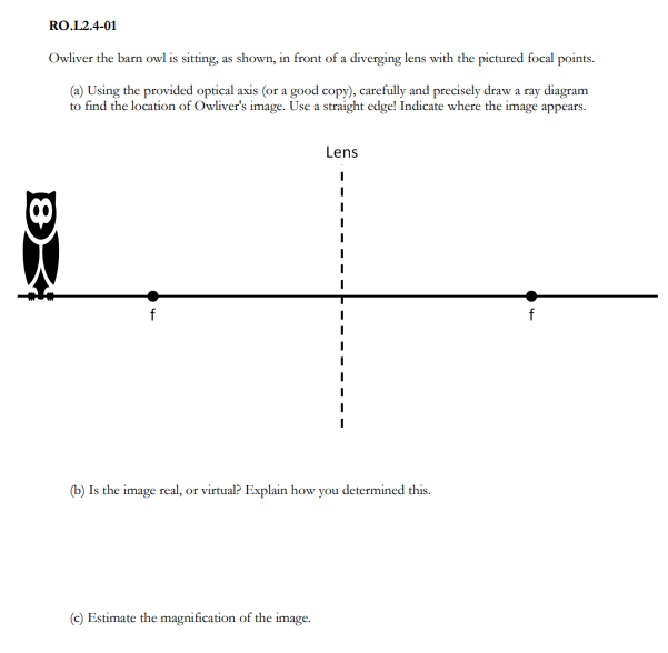 Solved RO.L2.4-01 Owliver the barn owl is sitting, as shown | Chegg.com