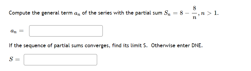 Solved Find a formula for the general term an of the | Chegg.com