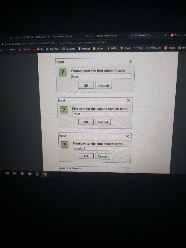 Solved X Module Options X X S My VC | The le's Varsity Col. | Chegg.com