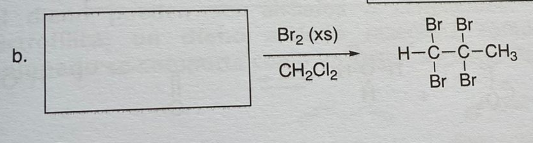 Solved b. Br2 (xs) CH2Cl2 Br Br IT H-C-C-CH3 11 Br Br | Chegg.com