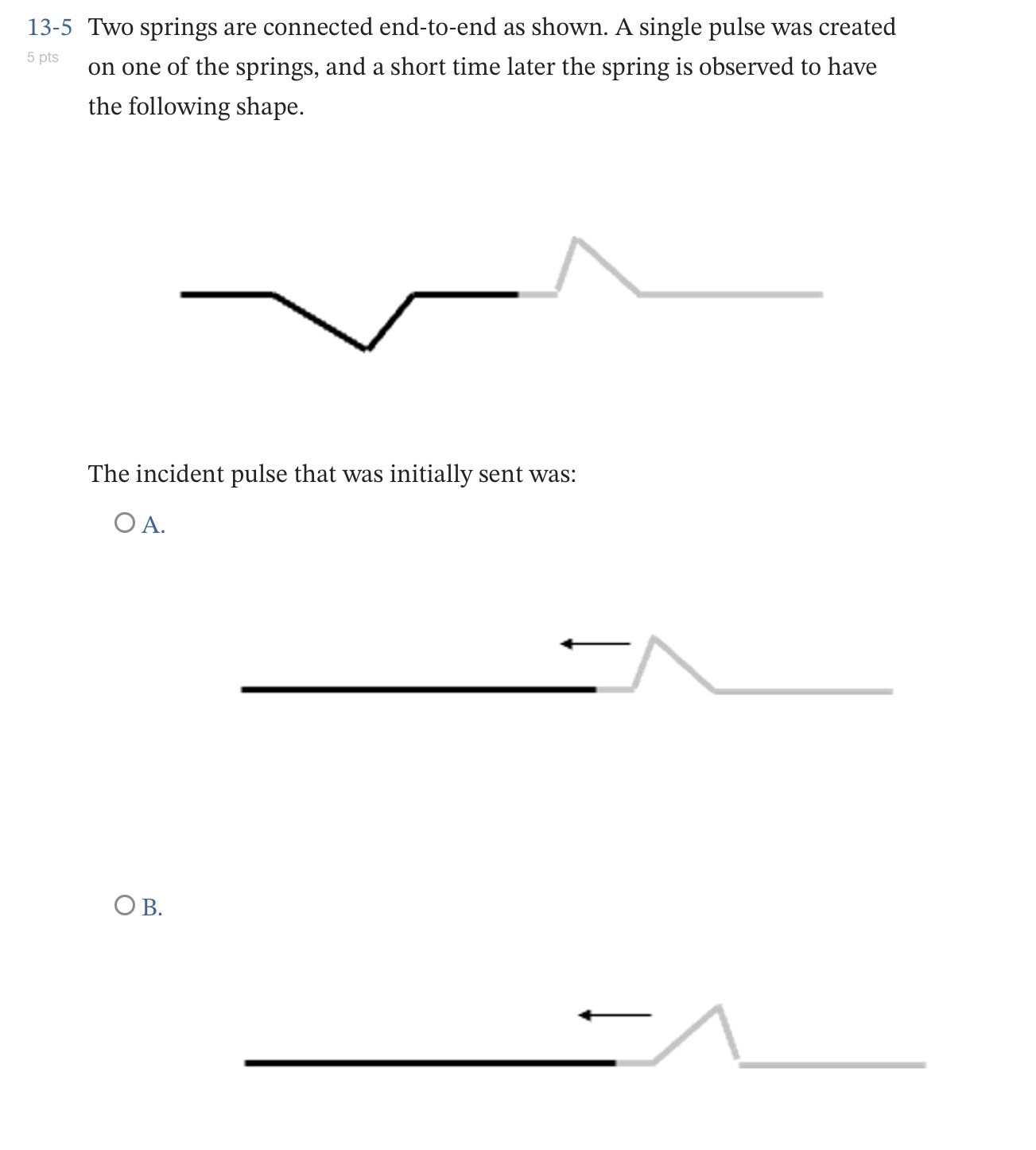 Solved 13-5 Two springs are connected end-to-end as shown. A | Chegg.com