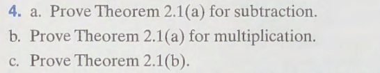 Solved a. The set Q of rational numbers is closed under | Chegg.com