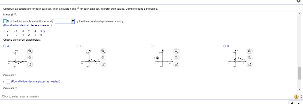 Solved Construct a scattergram for each data set. Then cal | Chegg.com