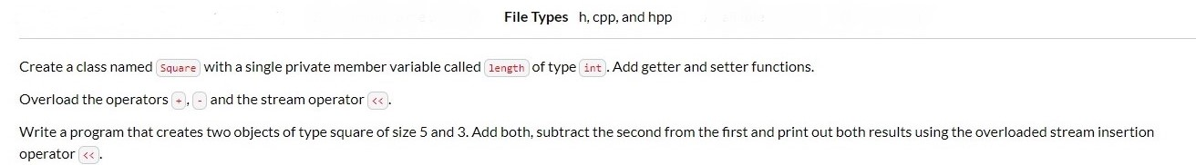 Solved File Types H Cpp And Hpp Create A Class Named 1699