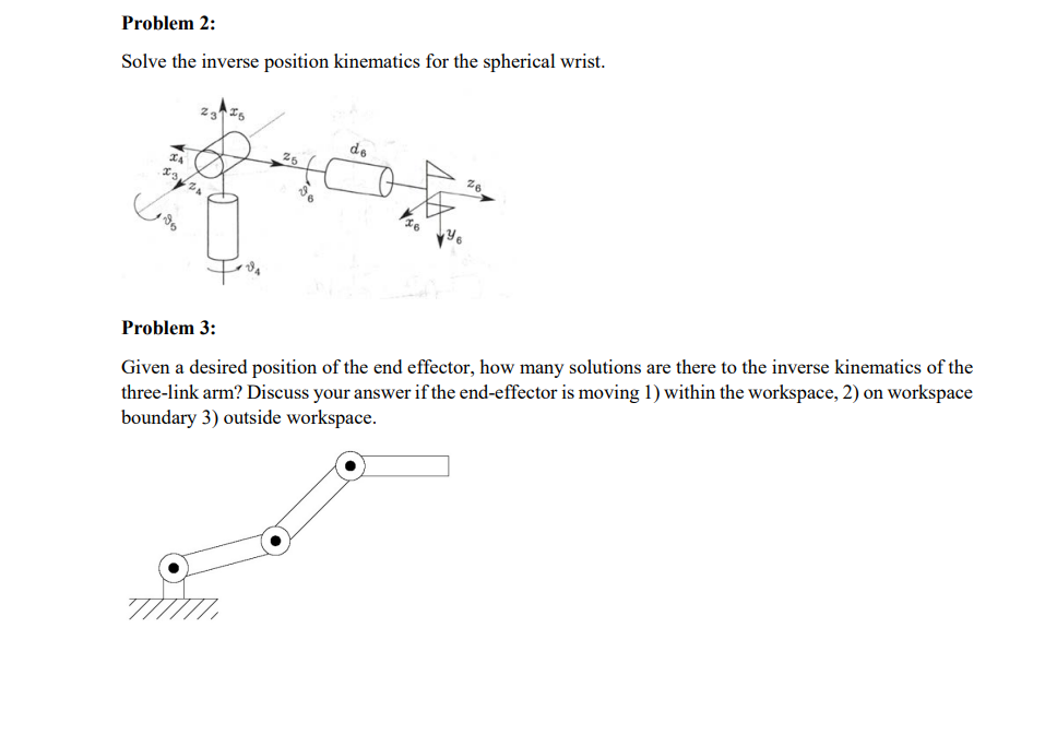 Solved Solve the inverse position kinematics for the | Chegg.com