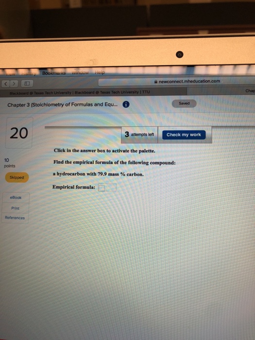 Solved a newconnect.m TTU Chap Chapter 3 (Stoichiometry of | Chegg.com