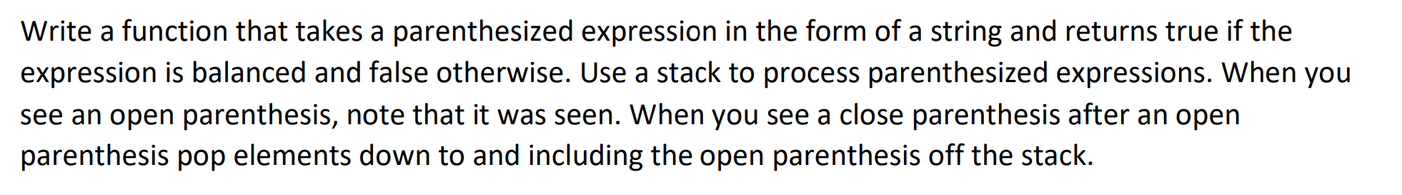 Solved Write a function that takes a parenthesized | Chegg.com
