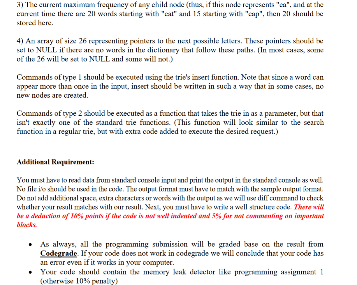 Solved in c language, this is my code in my output write one | Chegg.com