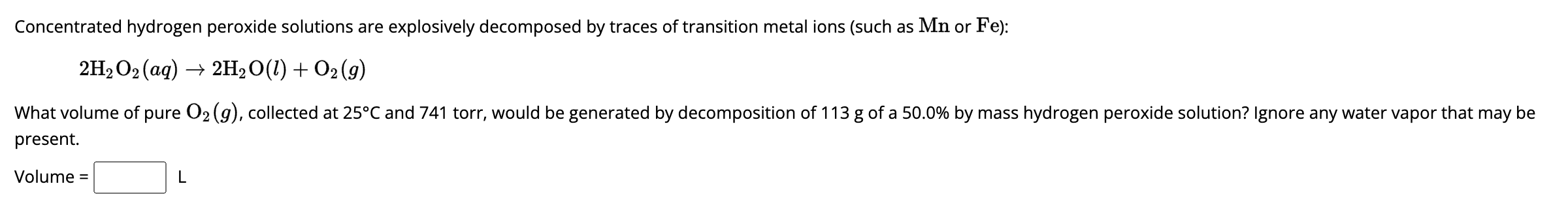 Solved Consider the following reaction: | Chegg.com