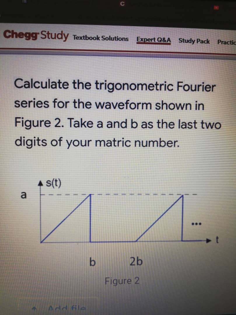 Solved Calculate the trigonometric Fourier series for the | Chegg.com