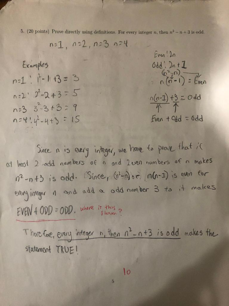 Solved above statement by find a counterexample. Part B: | Chegg.com