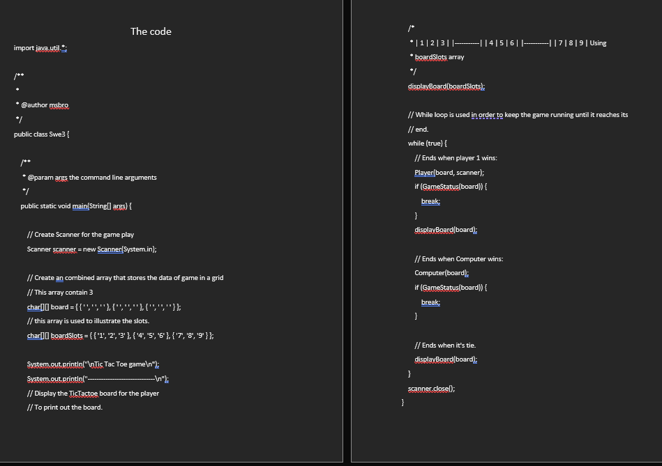Solved I need help with creating a script to present Tic Tac | Chegg.com
