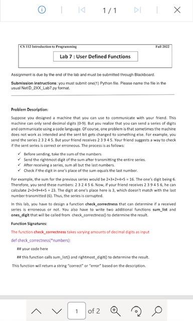 Solved Assignment is duo by the end of the lab and must be | Chegg.com