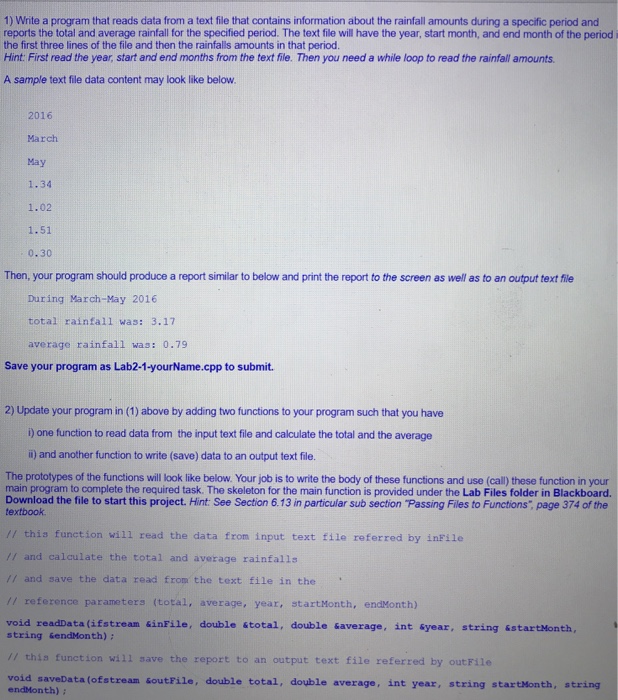 Solved 1 Write A Program That Reads Data From A Text File 7179