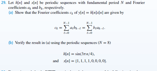 Solved 9 Let H[n] And X[n] Be Periodic Sequences With