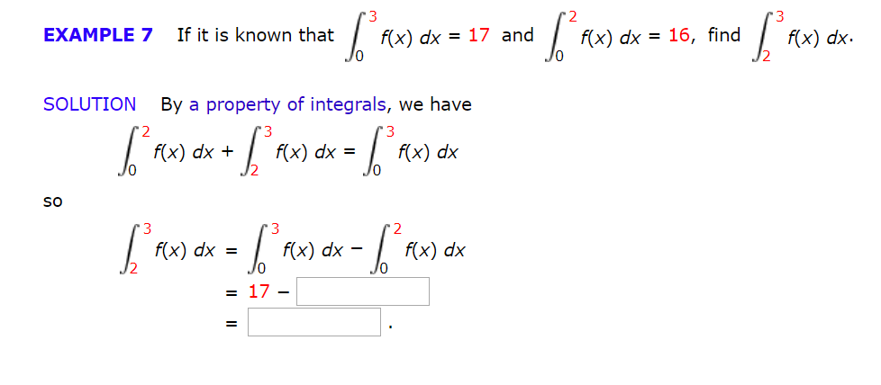 Solved 3 12 3 EXAMPLE 7 If it is known that flx) dx = 17 and | Chegg.com