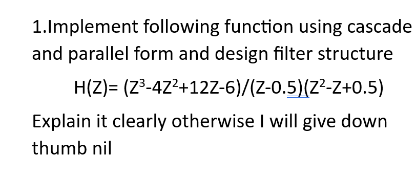Solved 1.Implement following function using cascade and | Chegg.com