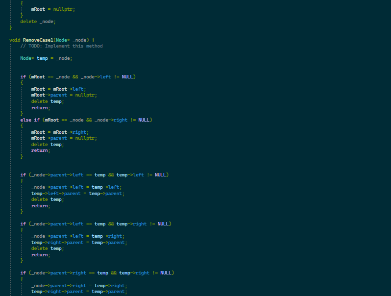 Solved right = nullptr; \} parent = _parent; // Data menbers | Chegg.com