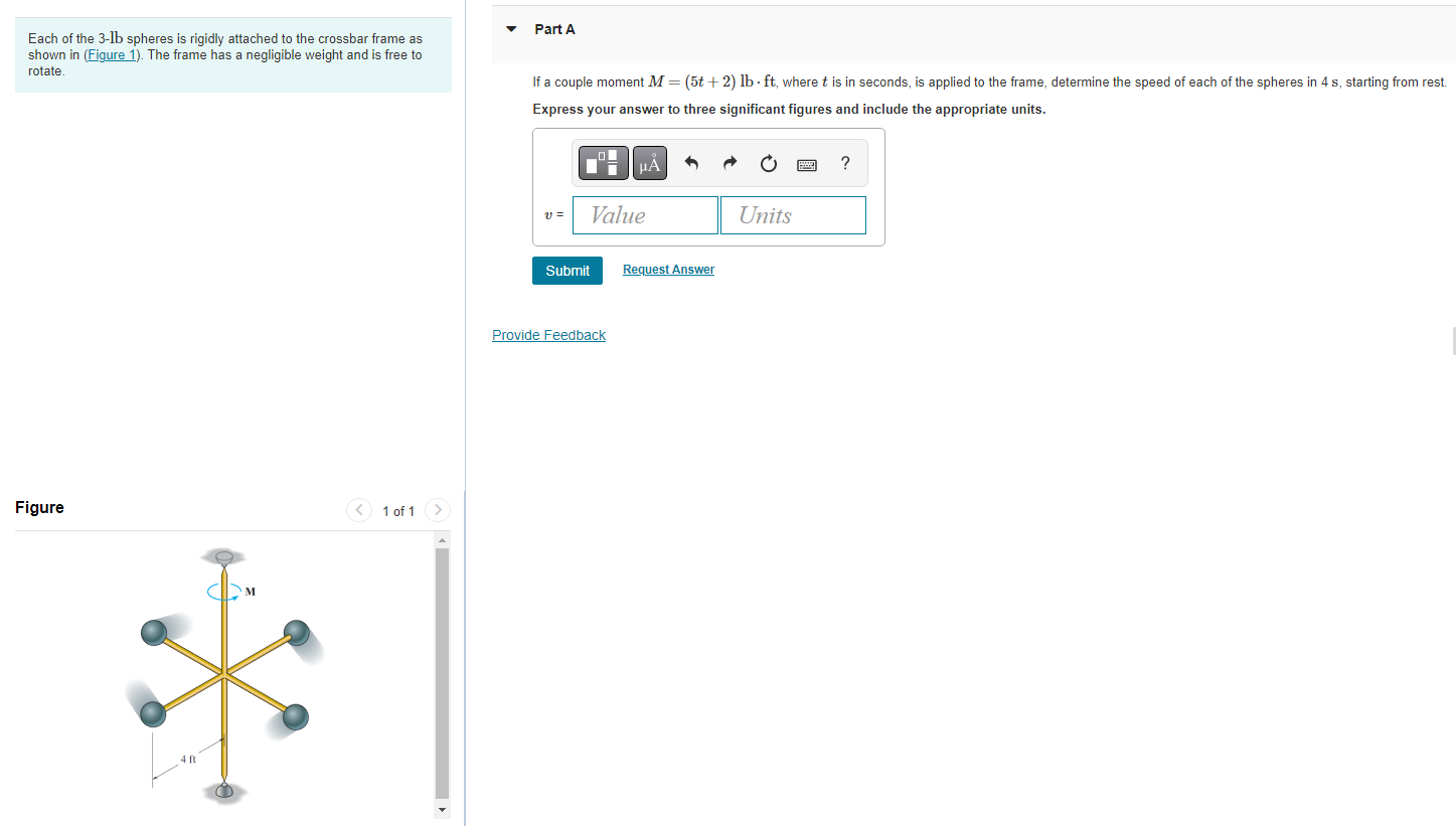 Solved Each of the 3-lb spheres is rigidly attached to the | Chegg.com