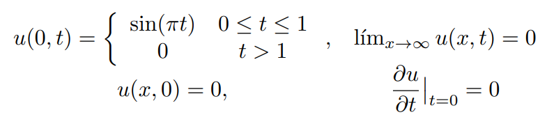 Solved EDP'S USING LAPLACE TRANSFORMS The displacement of a | Chegg.com