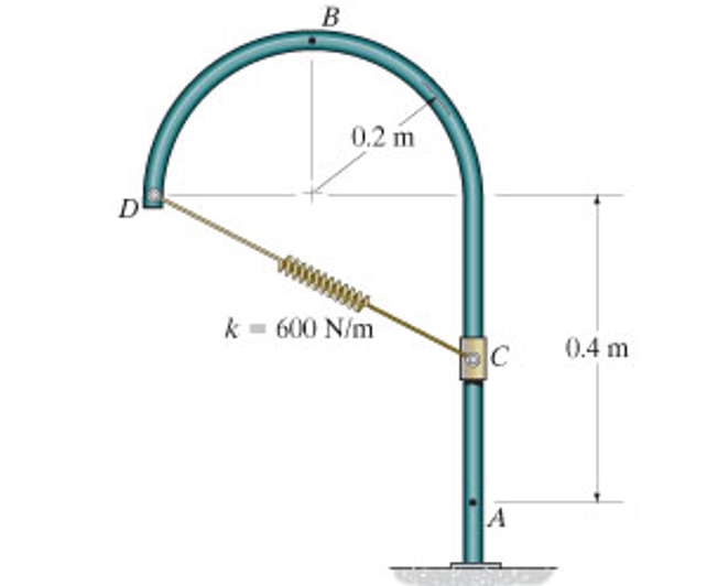 Solved The 2.5-kg collar is released from rest at A and | Chegg.com