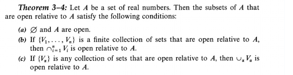 Solved Theorem 3-4: Let A be a set of real numbers. Then the | Chegg.com