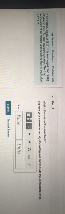 Solved Review 1 Constants I Periodic Table Part A A silver | Chegg.com
