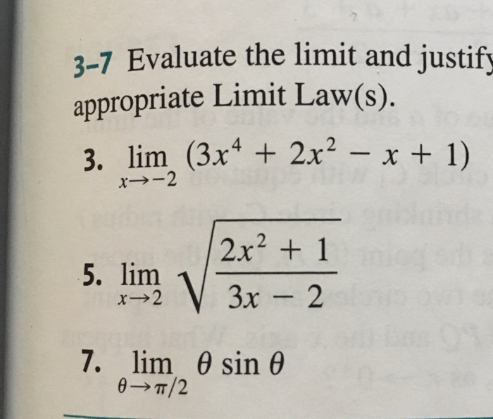 Solved Evaluate the limit and justify each step by | Chegg.com