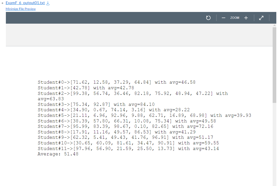 Solved Write a Java class, Scores, such that the following | Chegg.com